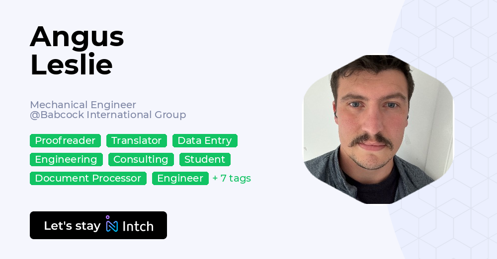 Angus Leslie - Mechanical Engineer, Babcock International Group | Intch