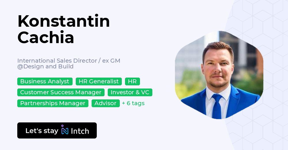 Konstantin Cachia - International Sales Director / ex GM, Design and ...