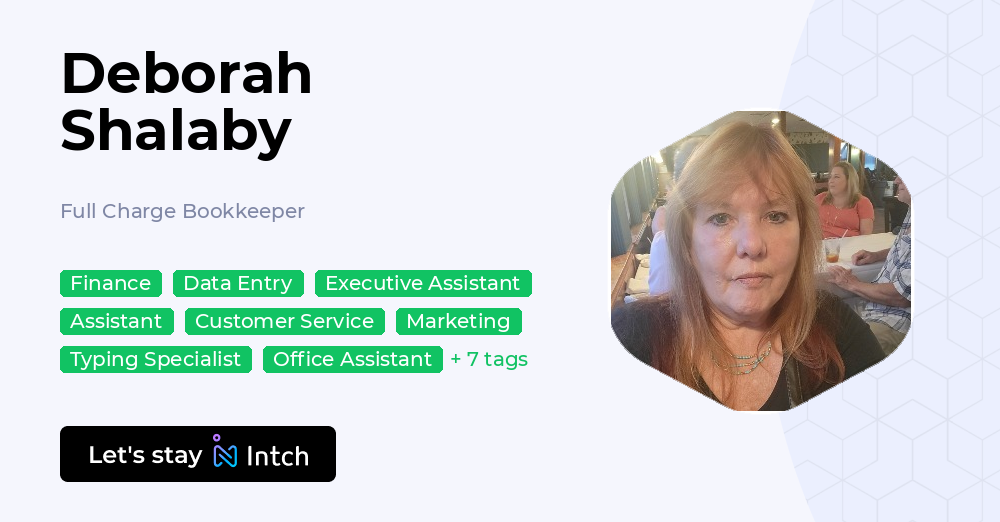 Deborah Shalaby - Full Charge Bookkeeper, | Intch