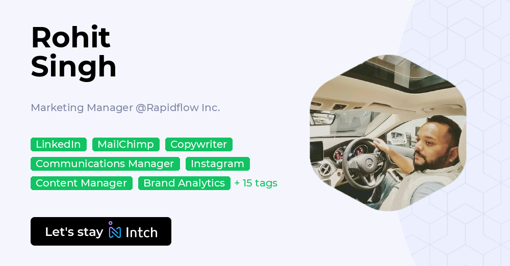 Rohit Singh - Marketing Manager, Rapidflow Inc. | Intch