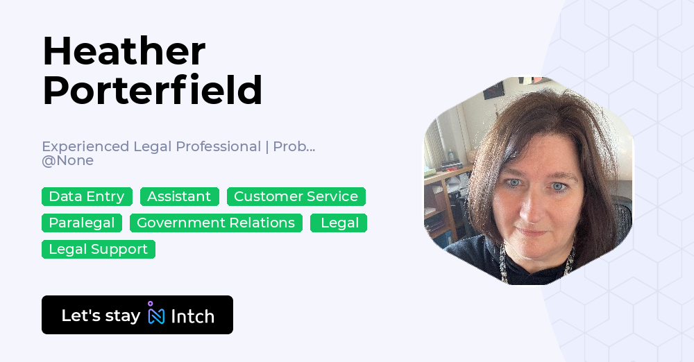 Heather Porterfield - Experienced Legal Professional | Problem-Solver ...