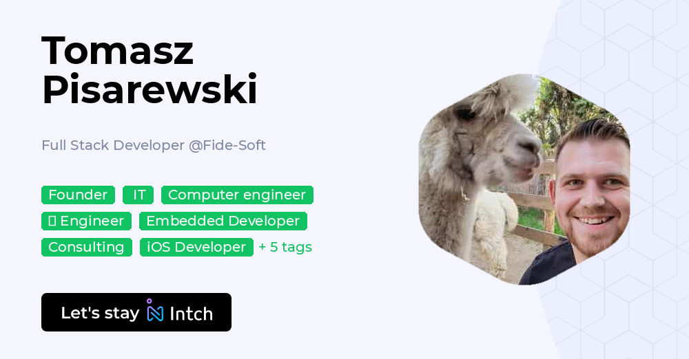 Tomasz Pisarewski - Full Stack Developer, Fide-Soft | Intch