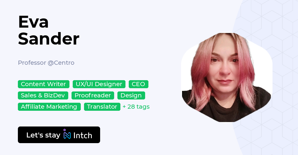 Eva Sander - Professor, Centro | Intch