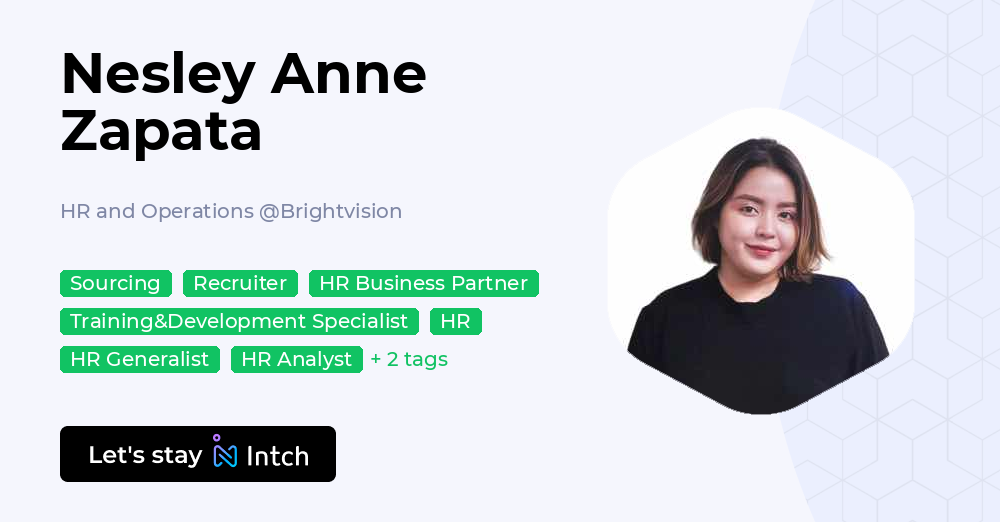 Nesley Anne Zapata - HR and Operations, Brightvision | Intch