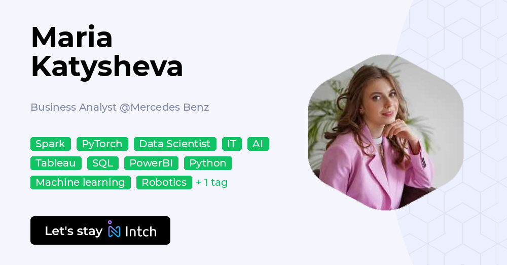 Maria Katysheva - Business Analyst, Mercedes Benz | Intch