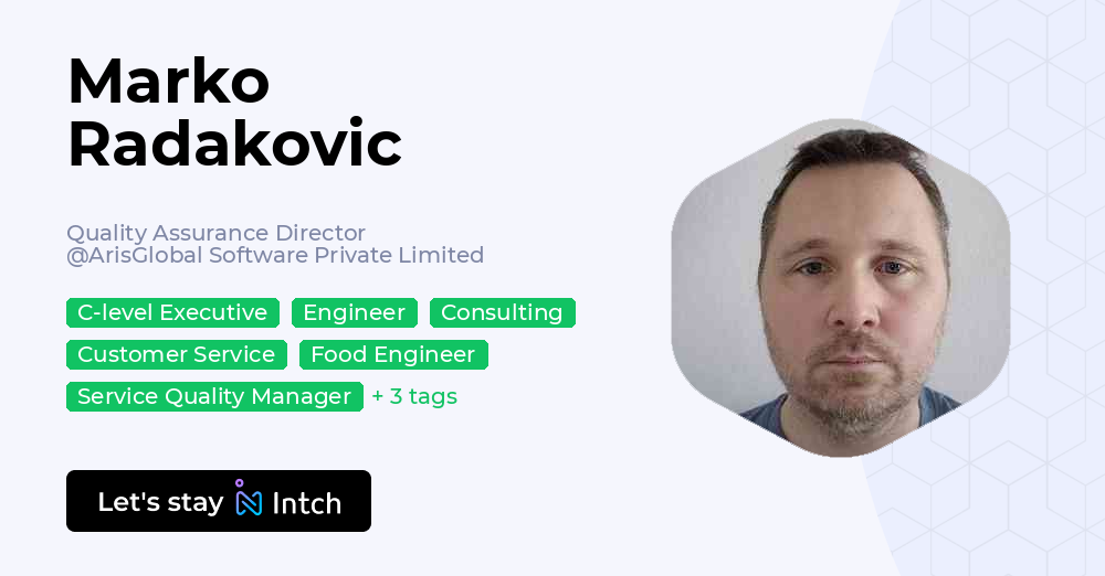 Marko Radakovic - Quality Assurance Director, ArisGlobal Software ...
