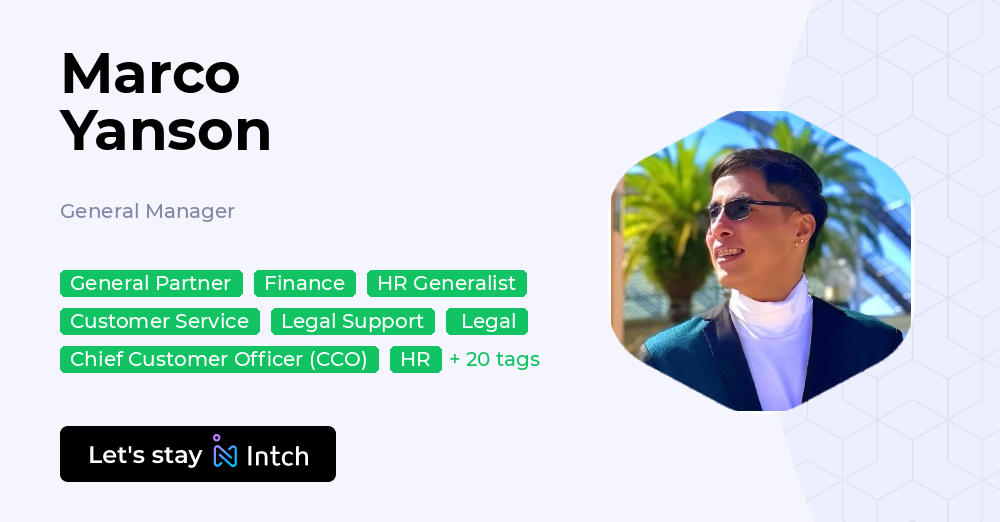 Marco Yanson - General Manager, | Intch