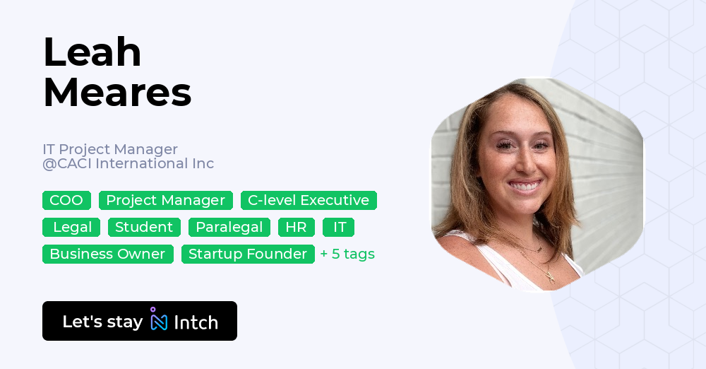 Leah Meares - IT Project Manager, CACI International Inc | Intch