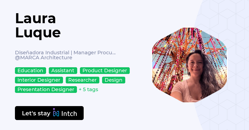 Laura Luque - Diseñadora Industrial | Manager Procurement FF&E, MARCA ...