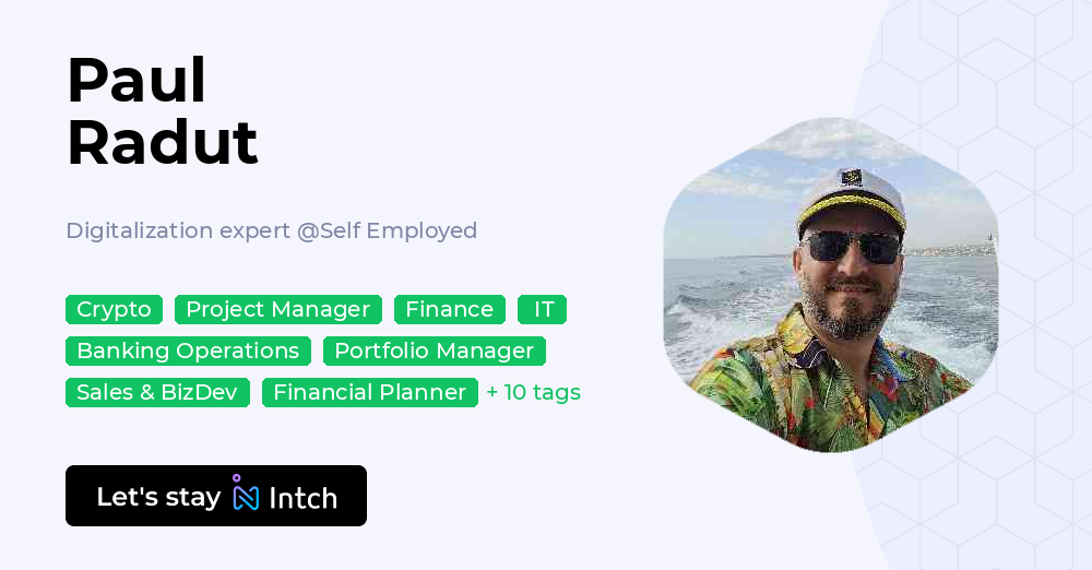 Paul Radut - Digitalization expert, Self Employed | Intch