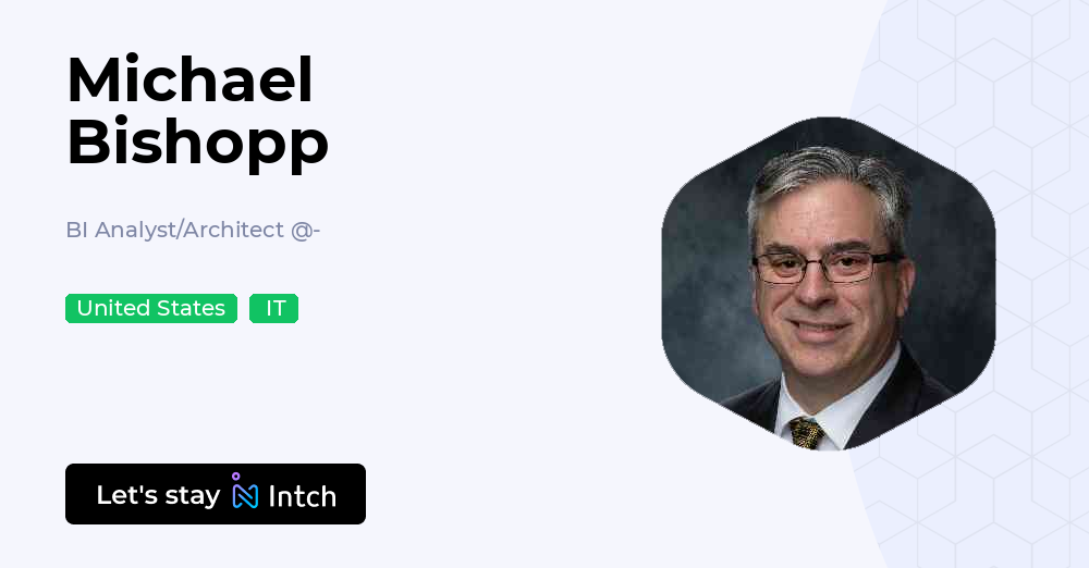 Michael Bishopp - BI Analyst/Architect, - | Intch