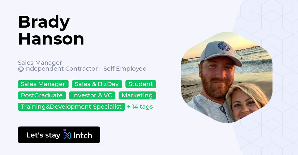 Brady Hanson - Sales Manager, Independent Contractor - Self Employed ...
