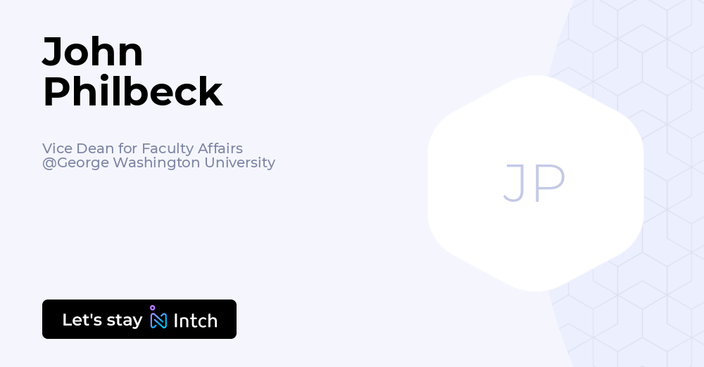 John Philbeck - Vice Dean for Faculty Affairs, George Washington ...