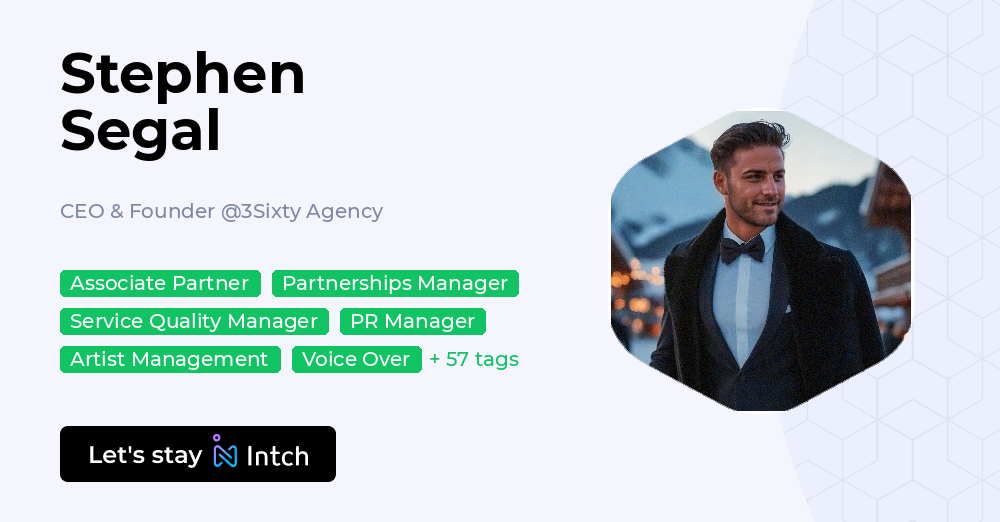 Stephen Segal - CEO & Founder, 3Sixty Agency | Intch