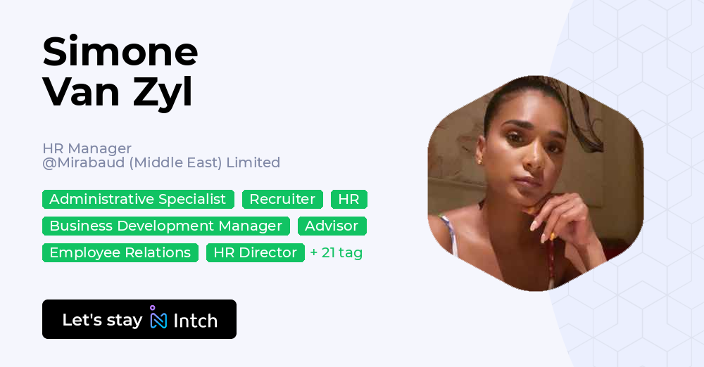 Simone Van Zyl - HR Manager, Mirabaud (Middle East) Limited | Intch