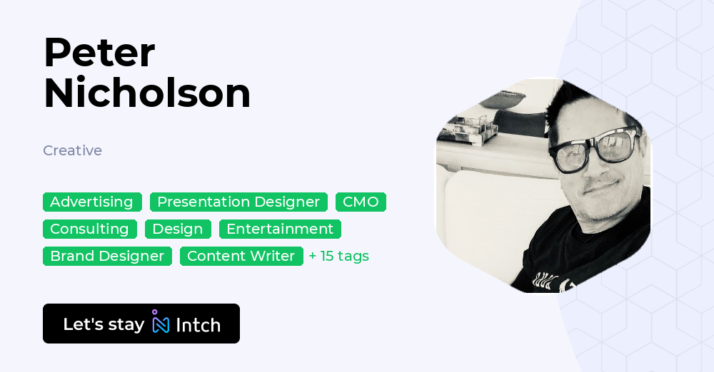 Peter Nicholson - Creative, | Intch