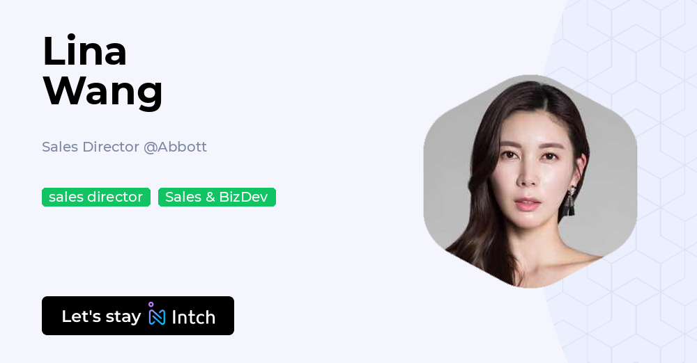 Lina Wang - Sales Director, Abbott | Intch