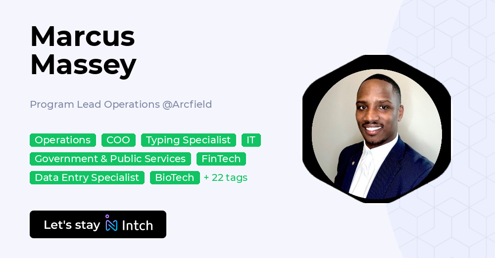 Marcus Massey - Program Lead Operations, Arcfield | Intch