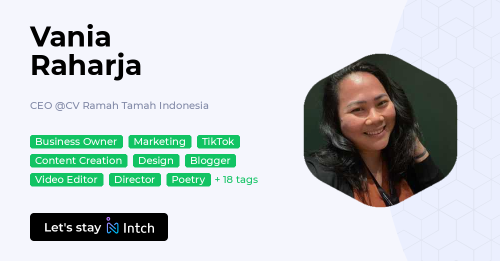 Vania Raharja - CEO, CV Ramah Tamah Indonesia | Intch