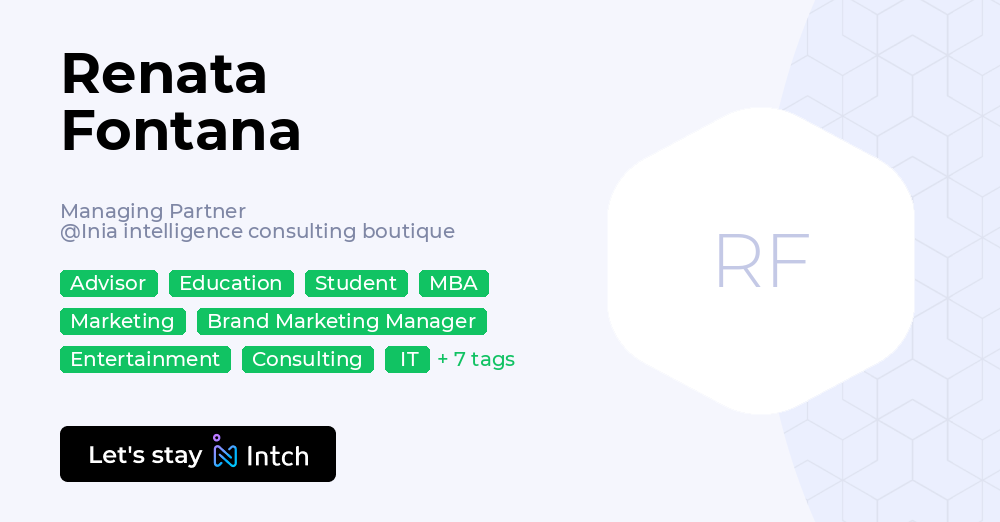 Renata Fontana - Managing Partner, Inia intelligence consulting ...