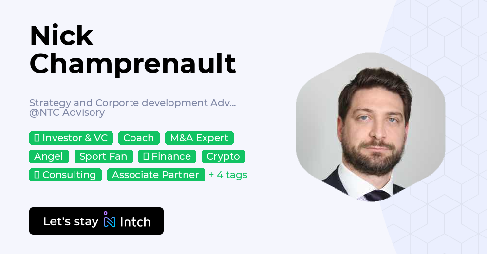 Nick Champrenault - Strategy and Corporte development Advisor, NTC ...