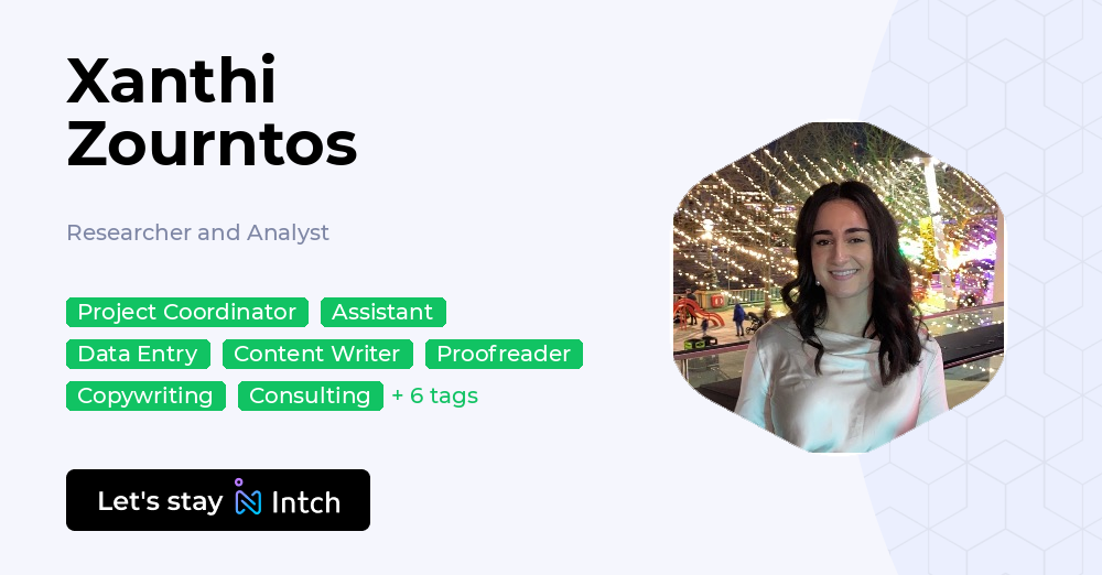 Xanthi Zourntos - Researcher and Analyst, | Intch