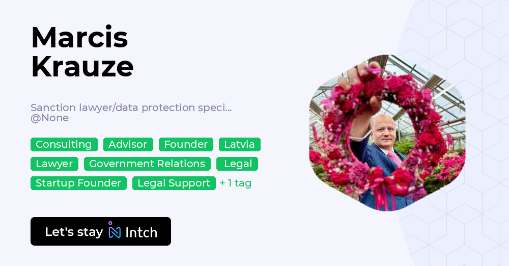 Marcis Krauze - Sanction lawyer/data protection specialist with RUS ...
