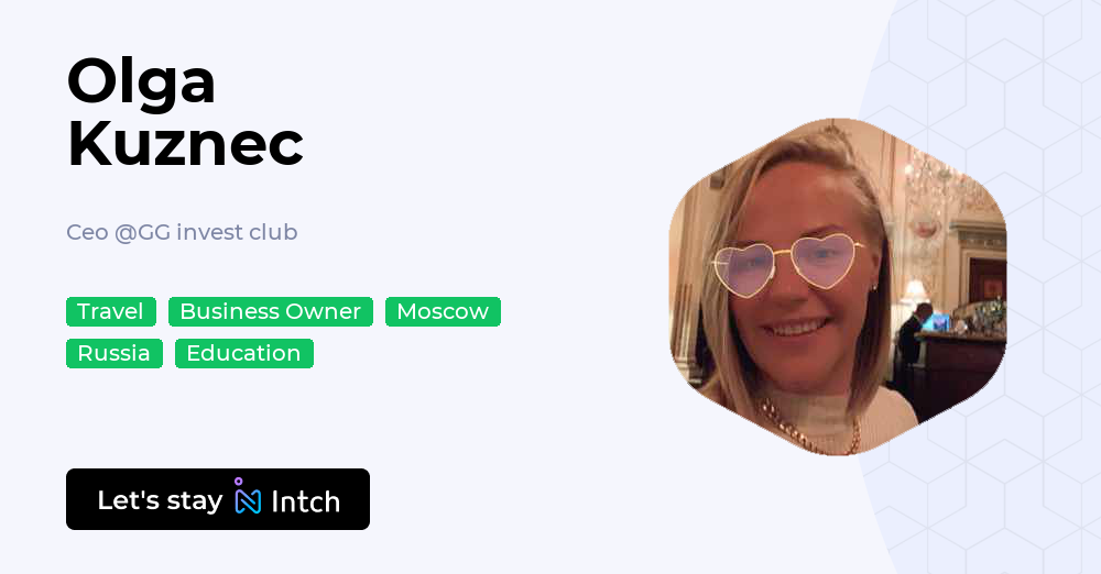 Olga Kuznec - Ceo, GG invest club | Intch