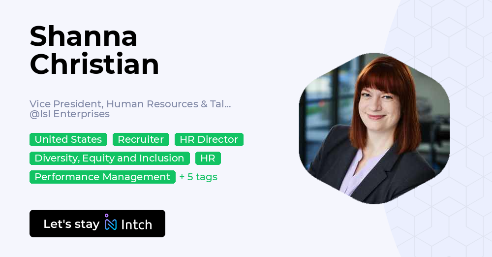 Shanna Christian - Vice President, Human Resources & Talent Management ...