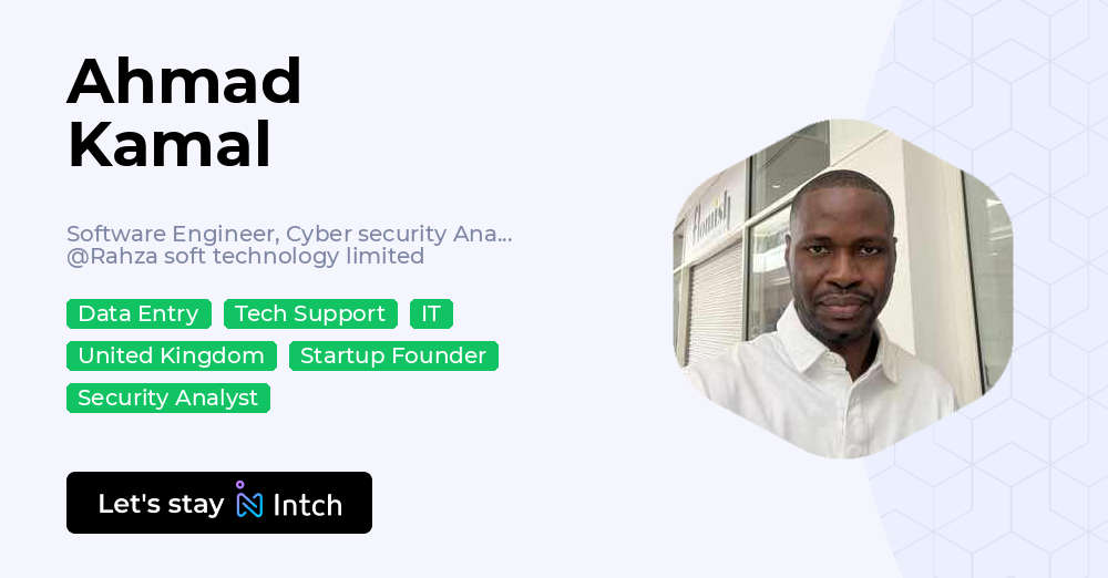 Ahmad Kamal - Software Engineer, Cyber security Analyst, Rahza soft ...