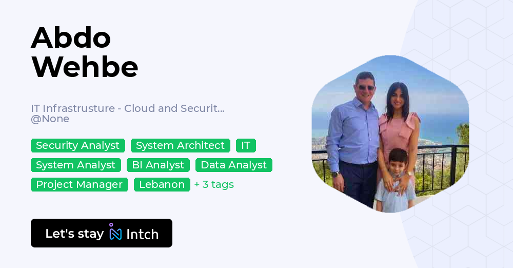 Abdo Wehbe - IT Infrastrusture - Cloud and Security consultant, | Intch