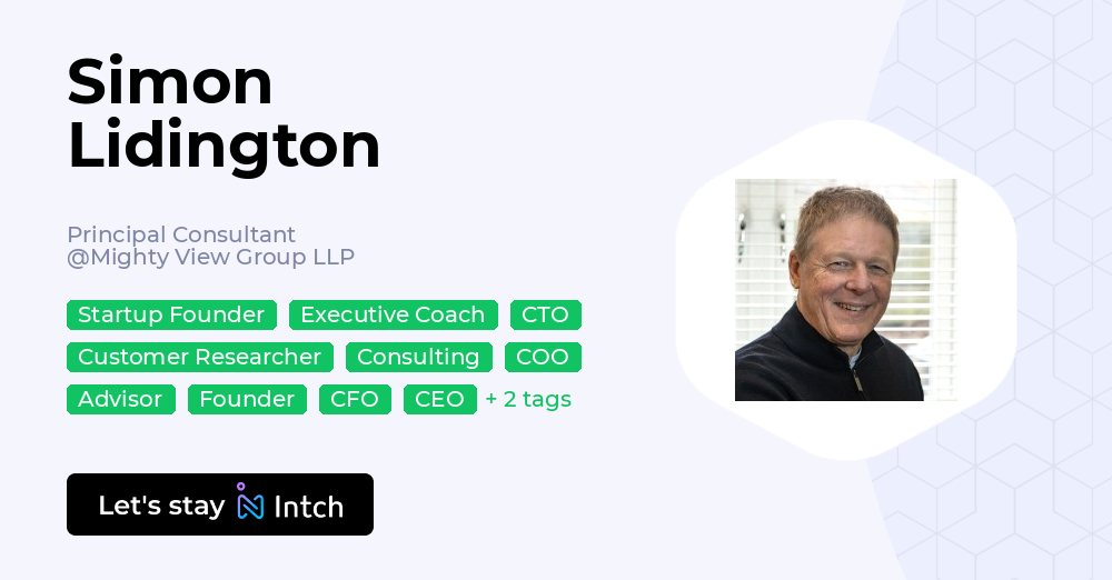 Simon Lidington - Principal Consultant, Mighty View Group LLP | Intch