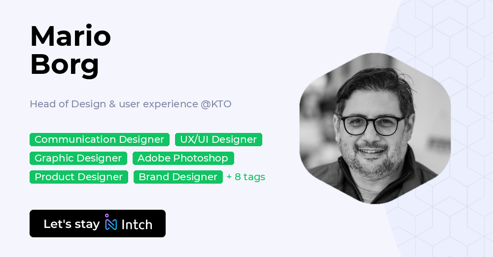 Mario Borg - Head of Design & user experience, KTO | Intch