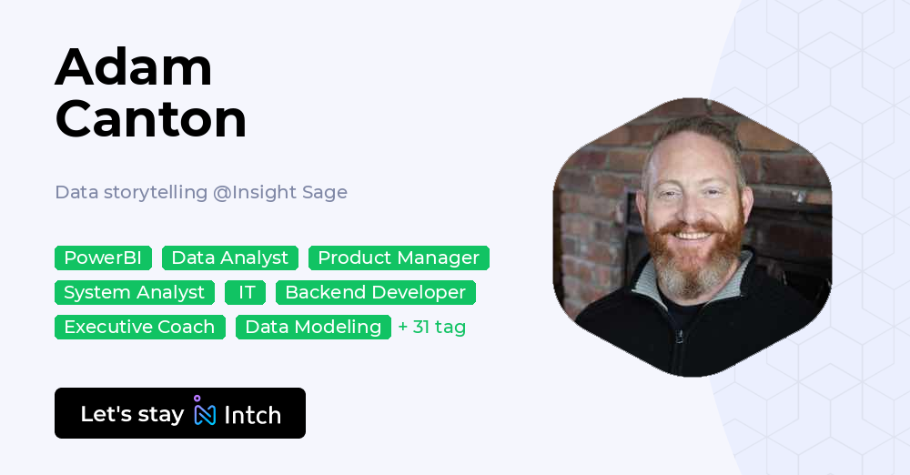 Adam Canton - Data storytelling, Insight Sage | Intch