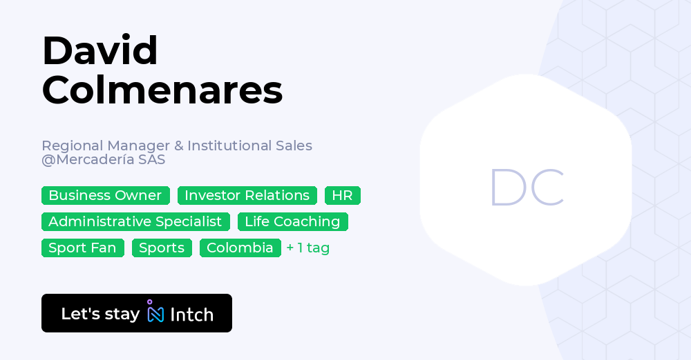 David Colmenares - Regional Manager & Institutional Sales, Mercadería ...