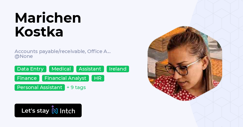 Marichen Kostka - Accounts payable/receivable, Office Administrator ...