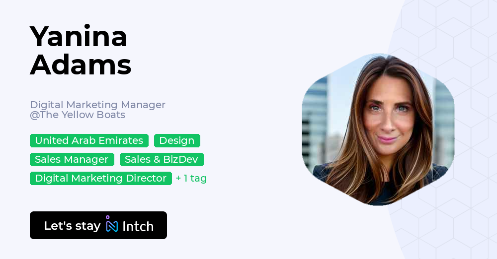 Yanina Adams - Digital Marketing Manager, The Yellow Boats | Intch