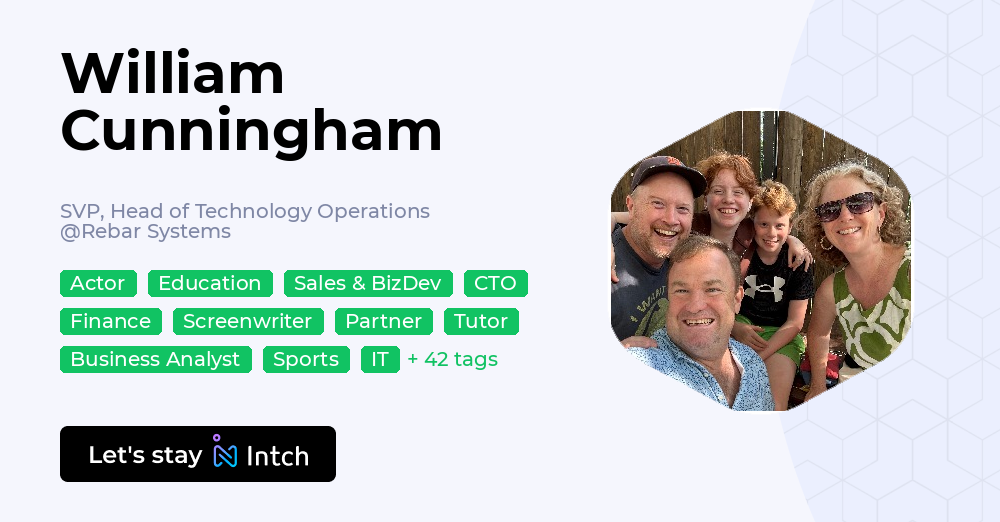 William Cunningham - SVP, Head of Technology Operations, Rebar Systems ...