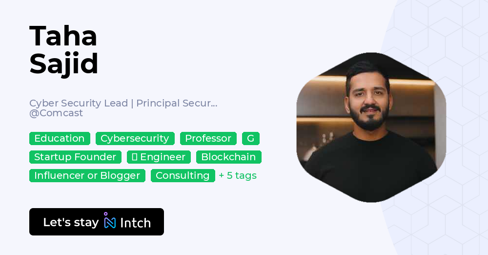 Taha Sajid - Cyber Security Lead | Principal Security Architect ...