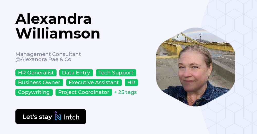 Alexandra Williamson - Management Consultant, Alexandra Rae & Co | Intch