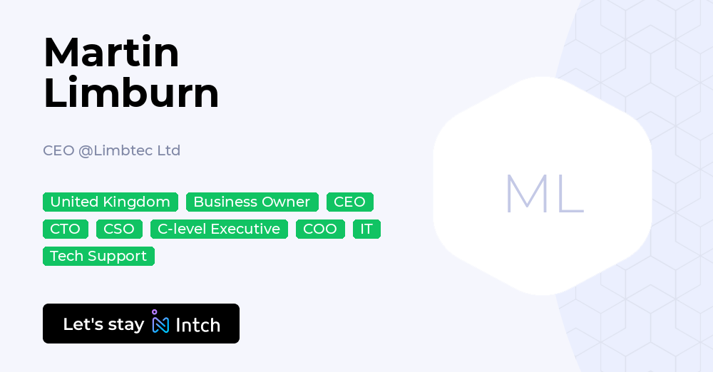 Martin Limburn - CEO, Limbtec Ltd | Intch