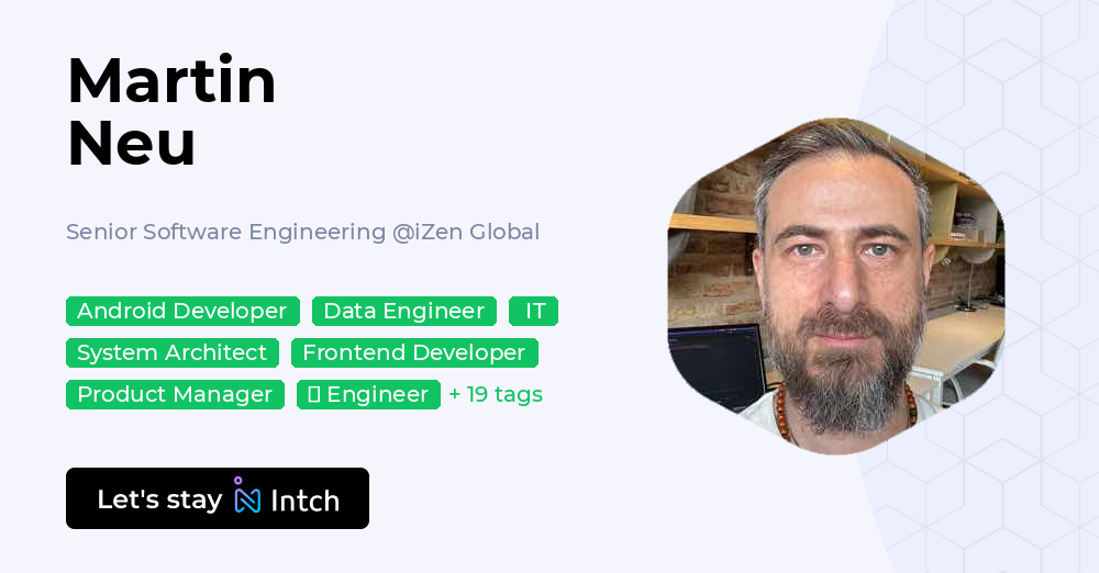 Martin Neu - Senior Software Engineering, iZen Global | Intch