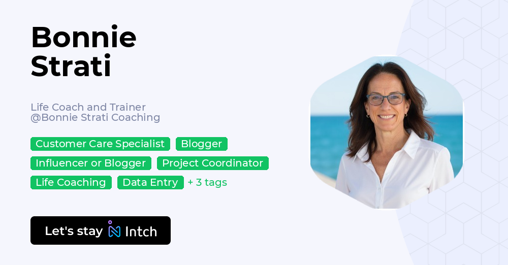 Bonnie Strati - Life Coach and Trainer, Bonnie Strati Coaching | Intch
