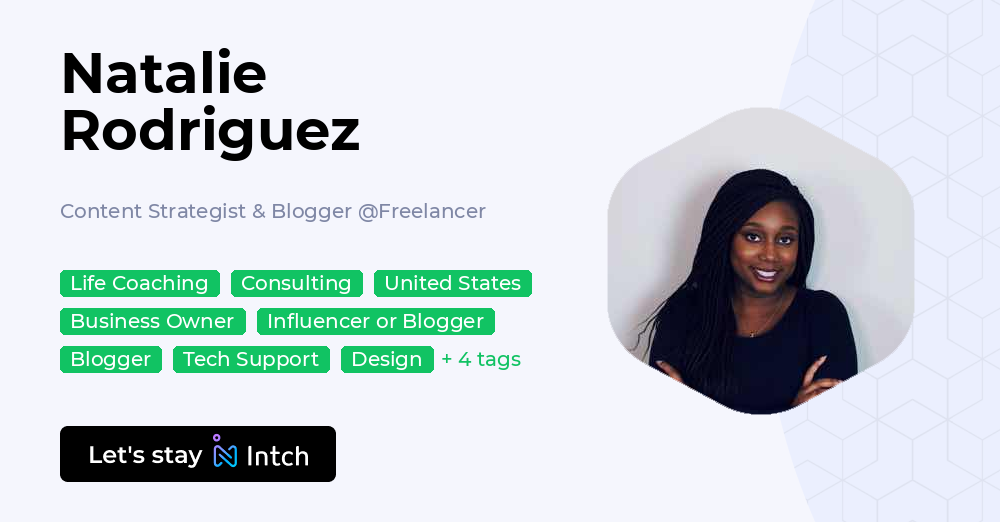 Natalie Rodriguez - Content Strategist & Blogger, Freelancer | Intch