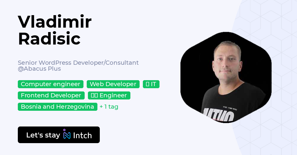 Vladimir Radisic - Senior WordPress Developer/Consultant, Abacus Plus ...