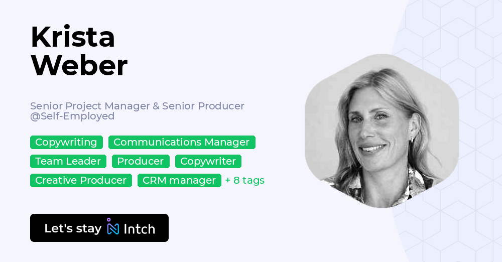 Krista Weber - Senior Project Manager & Senior Producer, Self-Employed ...