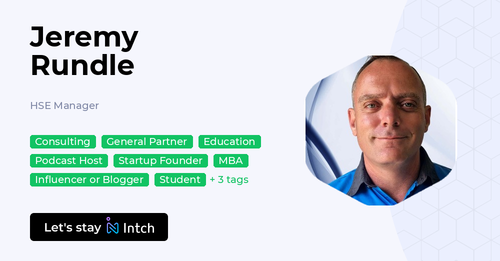 Jeremy Rundle - HSE Manager, | Intch