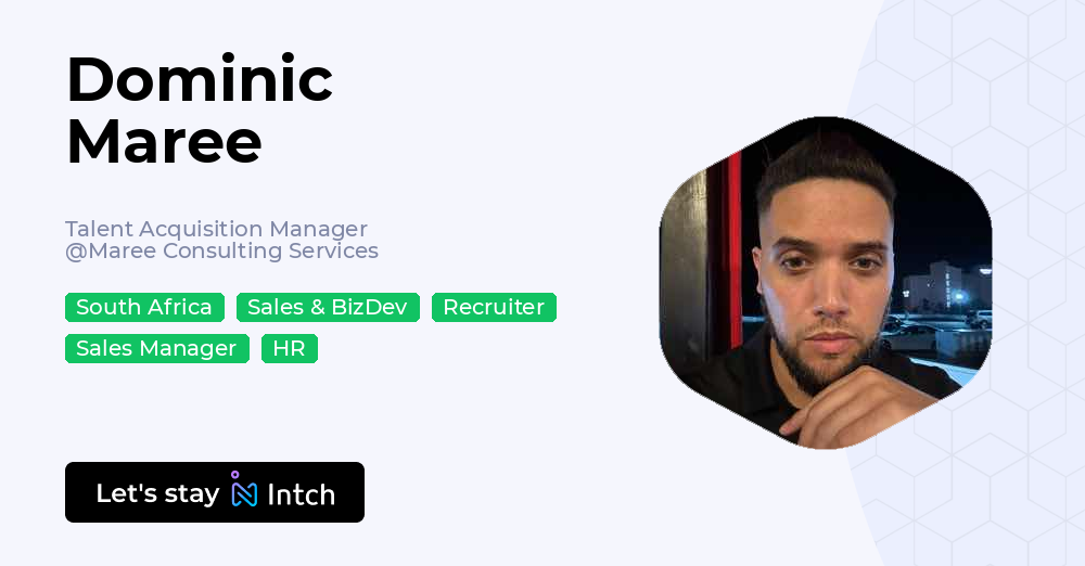 Dominic Maree - Talent Acquisition Manager, Maree Consulting Services ...