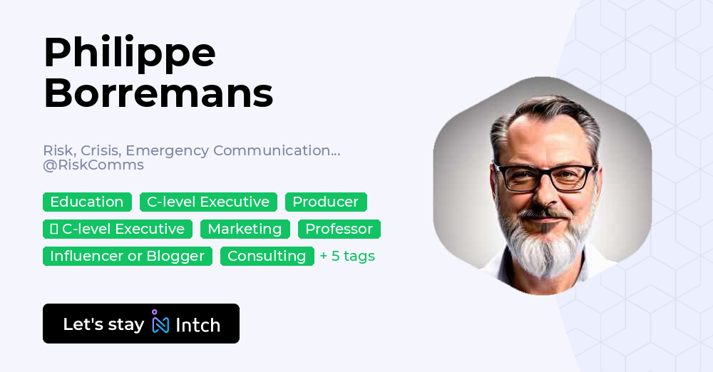 Philippe Borremans - Risk, Crisis, Emergency Communication Consultant ...