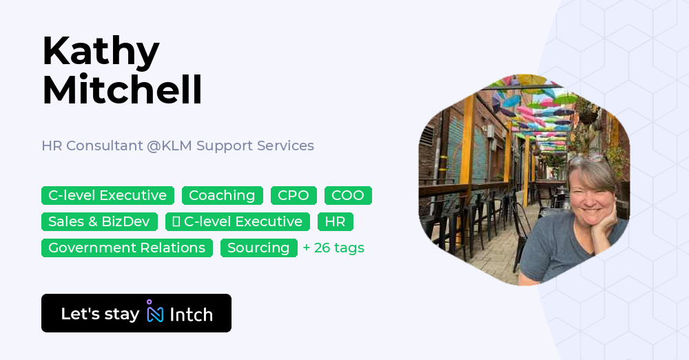 Kathy Mitchell - HR Consultant, KLM Support Services | Intch